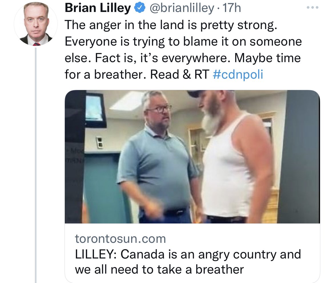 Dean Blundell🇨🇦 on Twitter: "🤣🤣🤣🤣. Brian Lilley only presents himself as a journalist - Exhibit A."