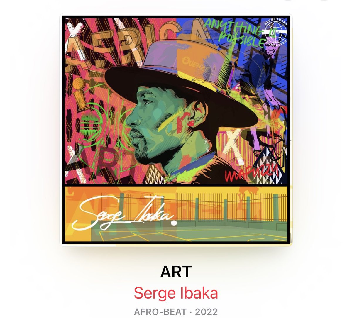 Serge Ibaka on Twitter: "pure from the motherland I do ART keba keba 🏆 ART IS OUT 🚨 #NewAlbum"
