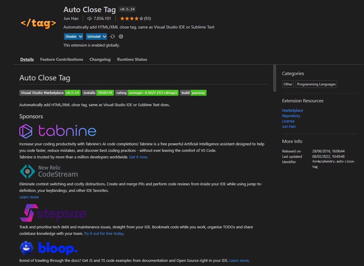 5 VS Code plugins to 5x your web development workflow 🧵 - Thread from Andrej ⚡️ @reactive_dude ...