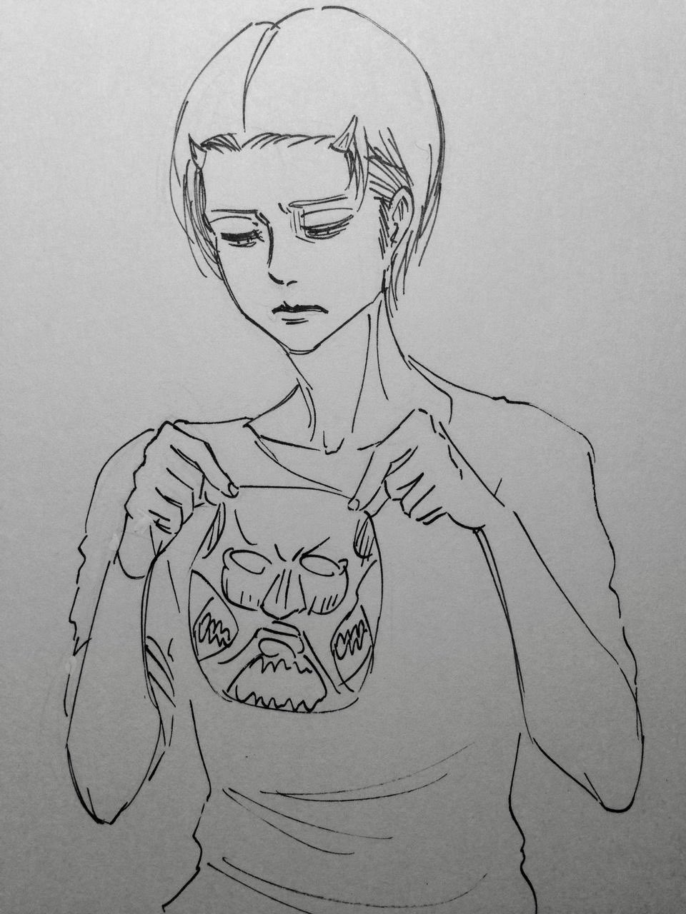 Colossal Titan Face Drawing