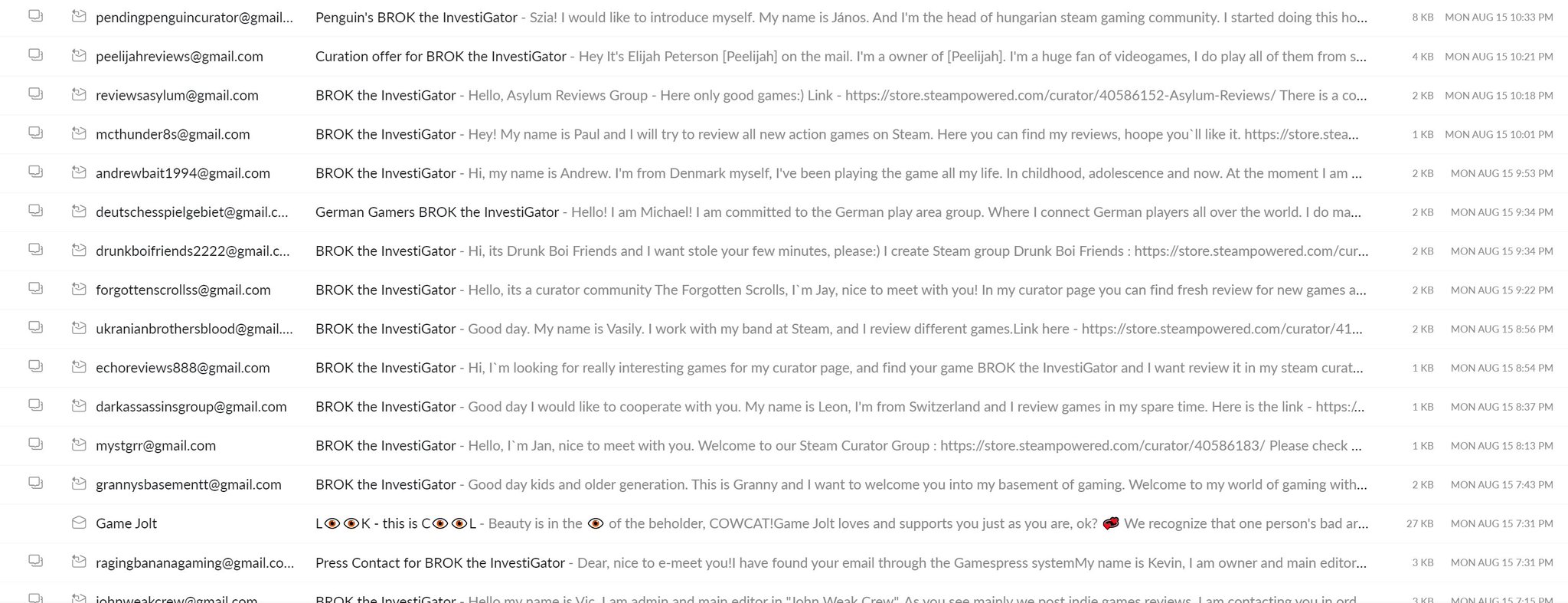 BROK 🐊 OUT NOW! on Twitter: "Here is the kind of emails I got before release. TONS AND TONS of ...