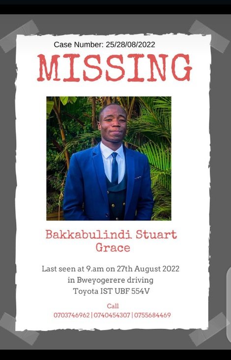 Weird Confessions Uganda on Twitter: "🄼🄸🅂🅂🄸🄽🄶 Expected in or around the areas of Mukono ...