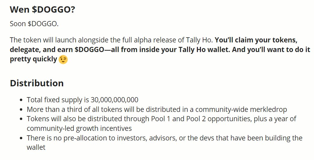 WOLF.eth on Twitter: "Airdrop beklediğim bir cüzdan projesi var. @TallyCash DOGGO adında token ...