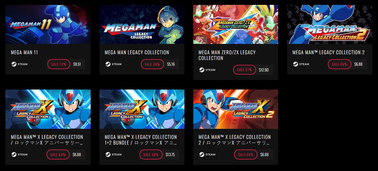 Wario64 on Twitter: "Mega Man franchise sale on Gamebillet https://t.co/b94Ol7NoM9 Capcom sale ...