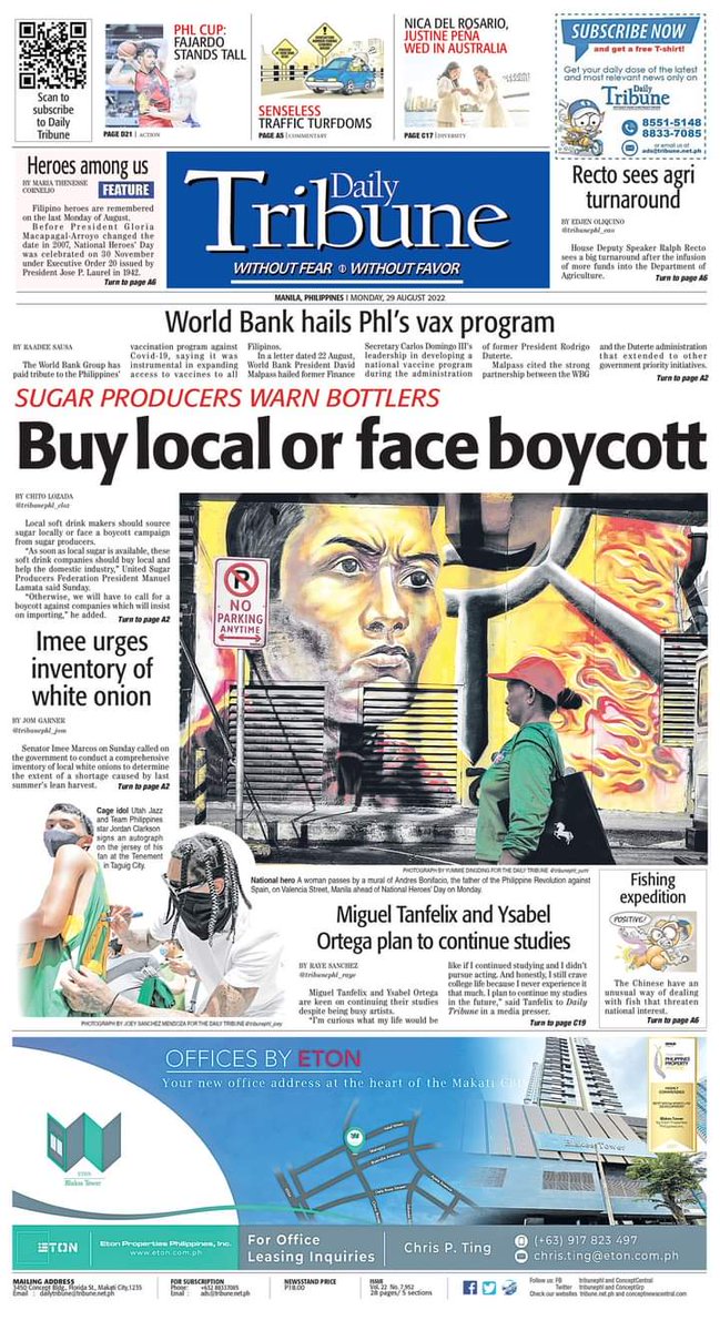 Yummie Dingding on Twitter: "RT @tribunephl: Read the freshest news for free on today’s Trib via ...