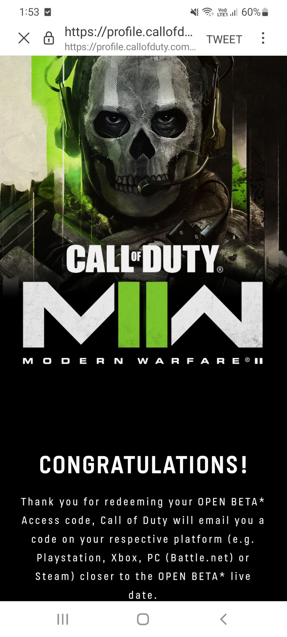 saggy on Twitter: "Shoutout @impulsegrenades for the early MW2 beta code https://t.co/x0TypwpuVA ...