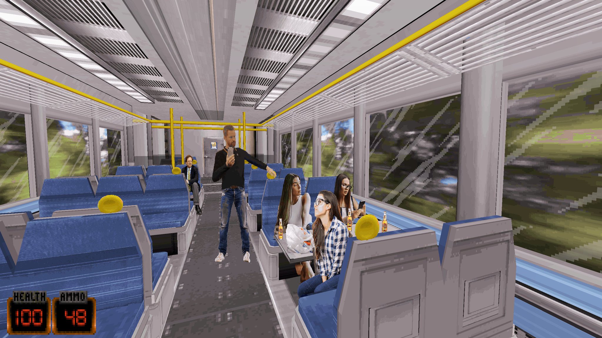 Dan Douglas on Twitter: "Paul Embery confronts teenagers on a train, in Duke Nukem 3D https://t ...