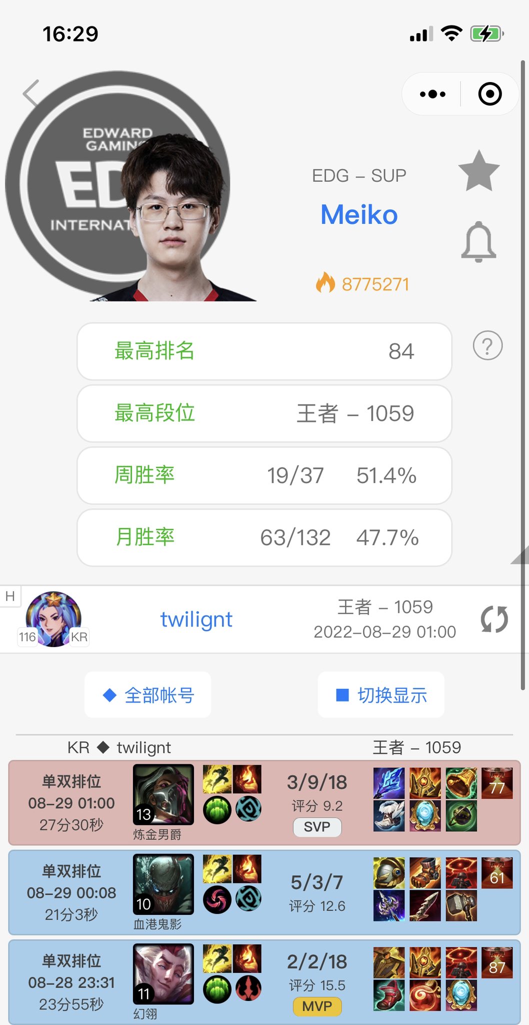 LPL Fanclub on Twitter: "Losing is never a good feeling. Meiko practiced after yesterday’s game ...