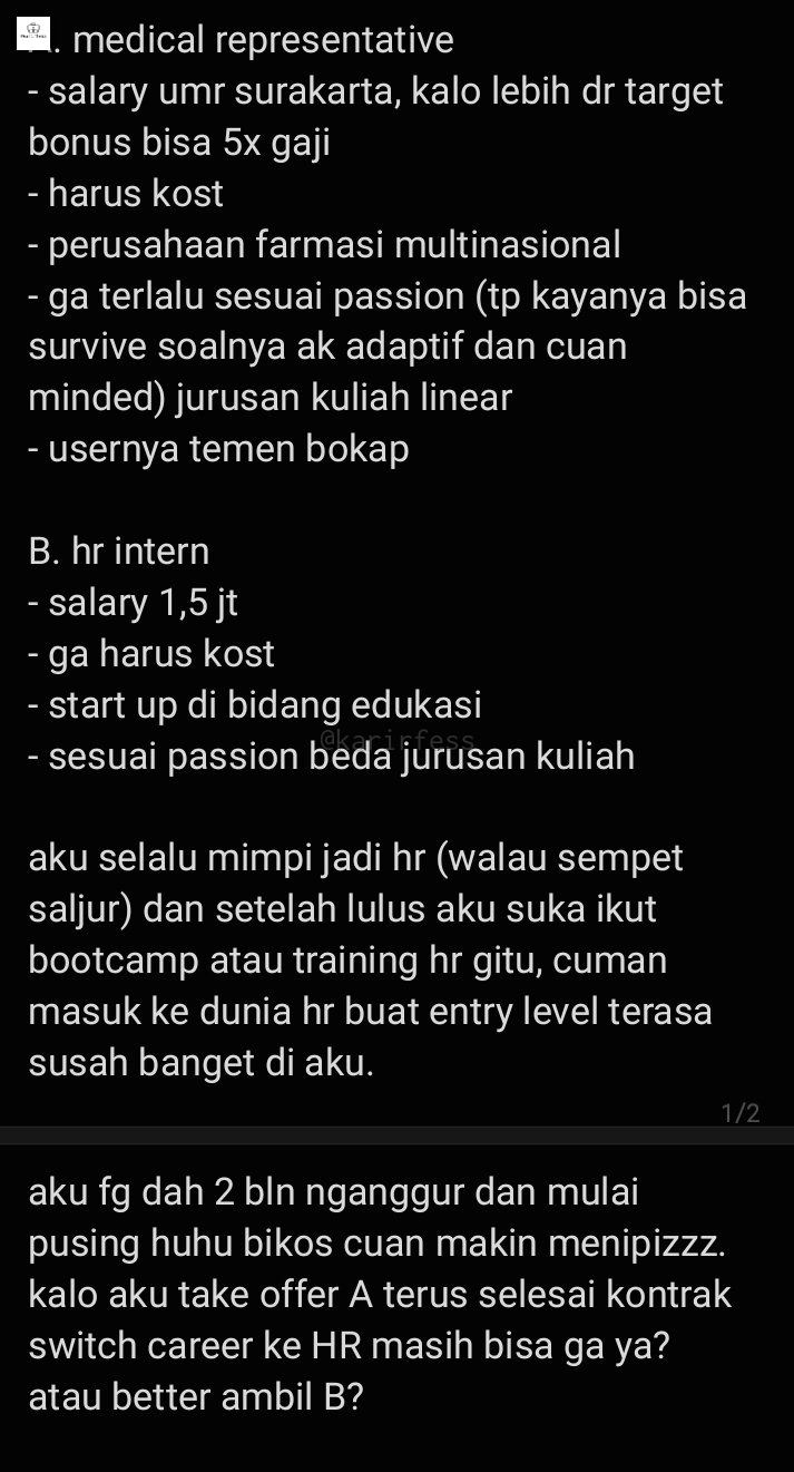 Baca Rules di Bio ‼ on Twitter: "kr! menurut kalian mending yang mana ya? huhu makasi banyak ...