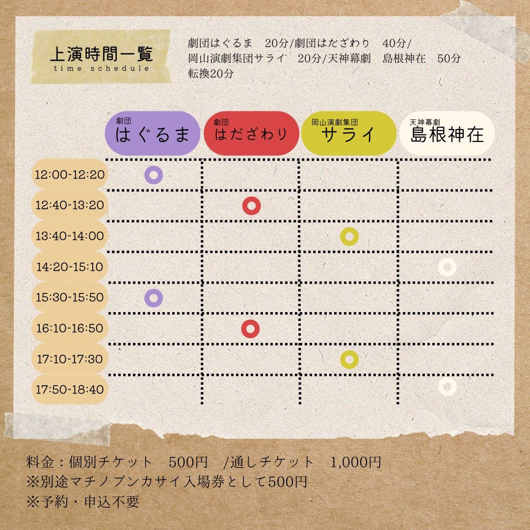 天神幕劇 On Twitter 【城下国際演劇祭2022 23 Inマチノブンカサイ】 上演スケジュール いよいよ今週末!! 城下国際演劇祭 城下国際演劇祭2022 マチ