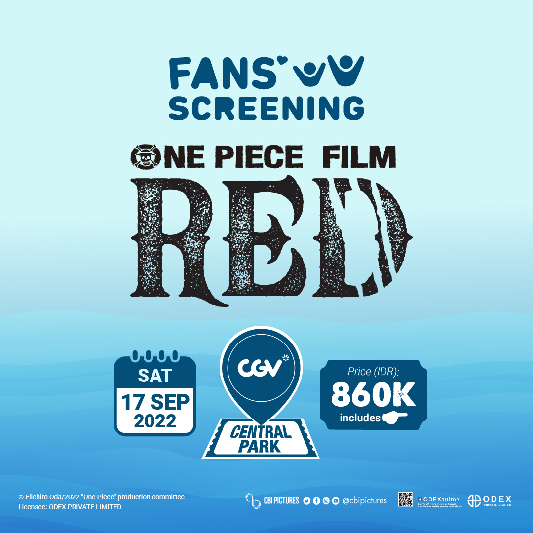 CGV Cinemas on Twitter: "Buat yang udah nanyain Fans Screening ONE PIECE FILM: RED, kamu bisa ...