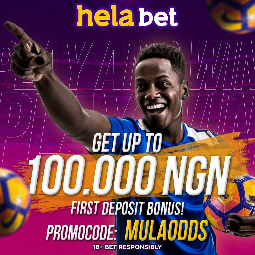 emperor bet on Twitter: "RT @MULAODDS: 4 ODDS with Helabet. 💚 🔥💥👏 PROMO CODE: MULAODDS NIGERIA ...