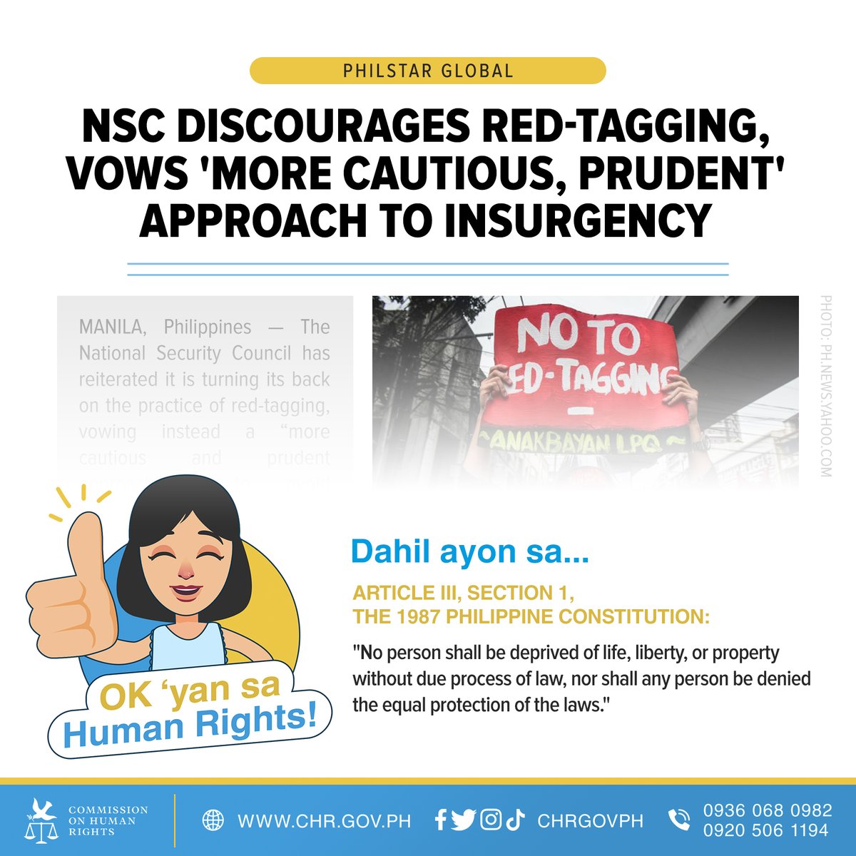 CHR Philippines on Twitter: "The National Security Council has reiterated it is turning its back ...