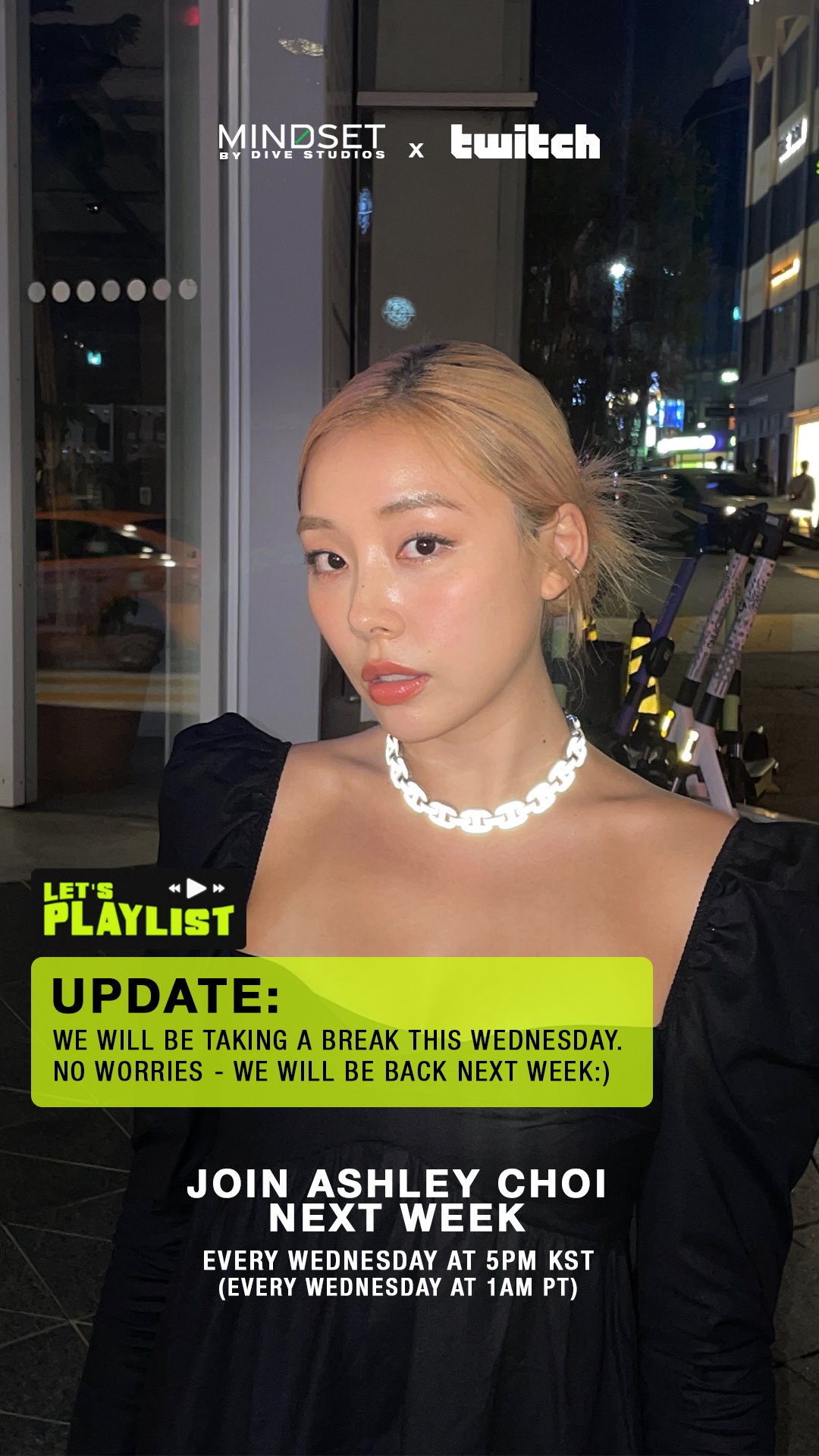 DIVE Studios on Twitter: "📣 Important update! Ashley will be off this Wednesday, Aug 31th and ...