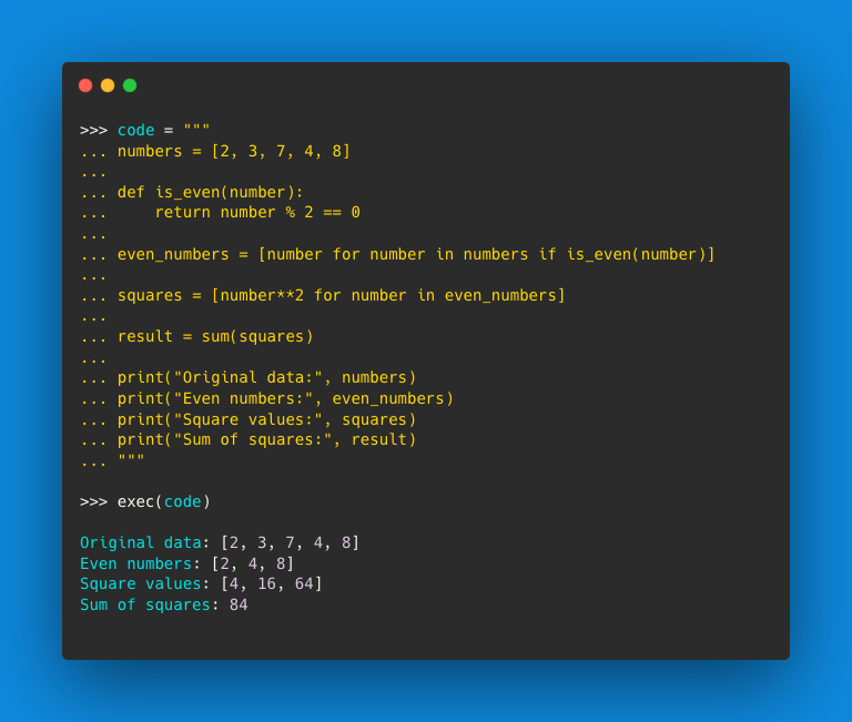 🐍⚙️ Python Tricks — Running Code From A String Input Pythons Built In Exec Function Allows
