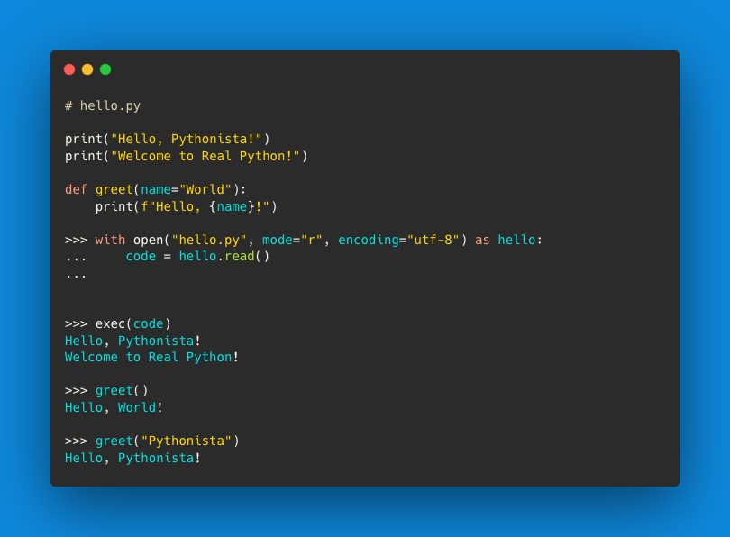 🐍⚙️ Python Tricks — Running Code From A String Input Pythons Built In Exec Function Allows