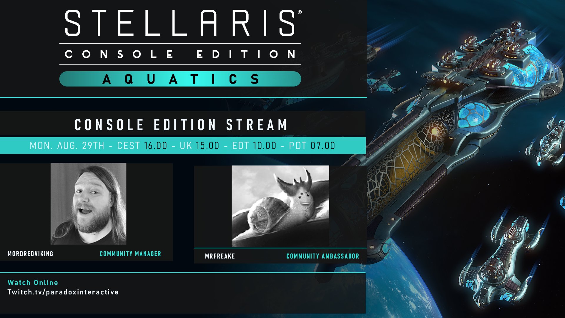 Stellaris on Twitter: "In one hour, Community Manager MordredViking and Community Ambassador ...