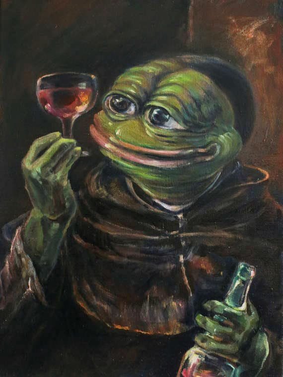 Kermit Drinking Wine