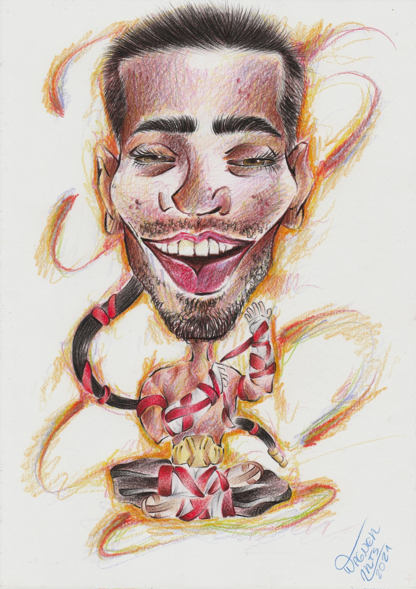 Wagner on Twitter: "Arte em caricatura do @Jovirone1 . Feita em papel Canson A4, com lápis ...