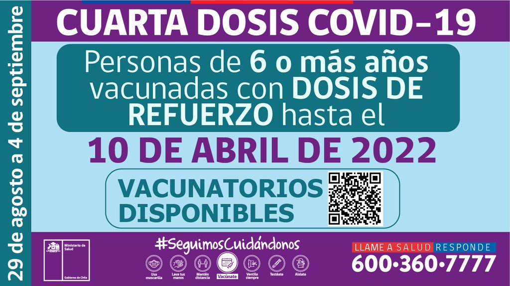 Salud Responde Chile on Twitter: "#YoMeVacuno con 4a Dosis 💉 Personas ...