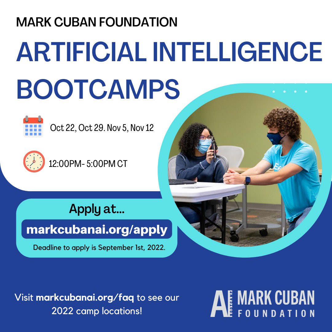 Mark Cuban Foundation AI Bootcamps on Twitter: Mark Cuban Foundation AI Bootcamps on Twitter: