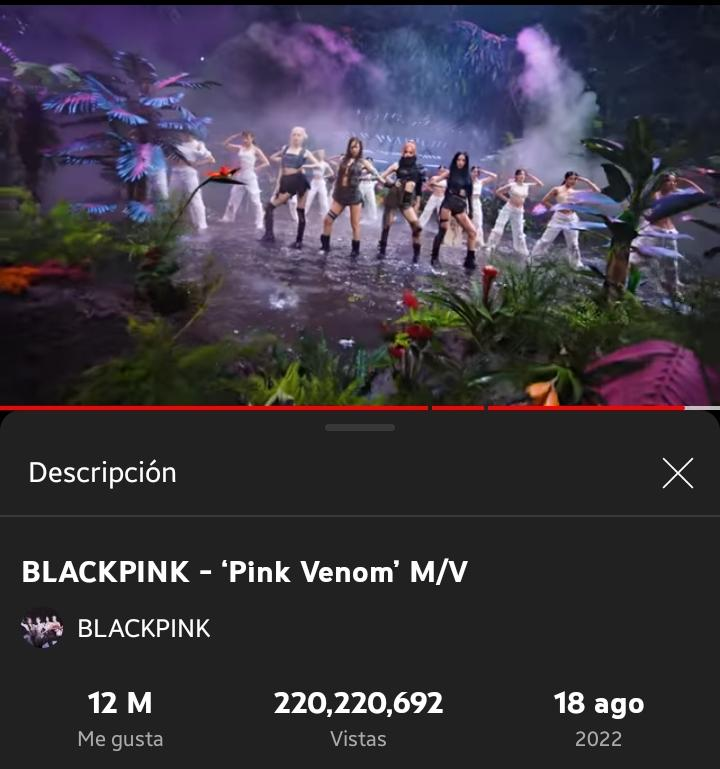 BLACKPINK Guatemala on Twitter: "@BLACKPINK "PINK VENOM" M/V ha llegado a los 220 millones de ...