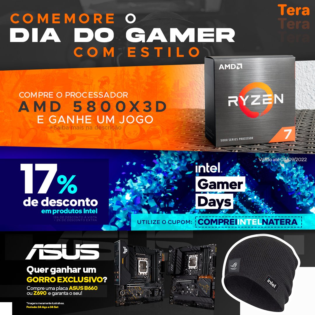 Terabyte on Twitter: "O Dia Mundial do Gamer chegou e a Tera tá cheia de vantagens pra você ...