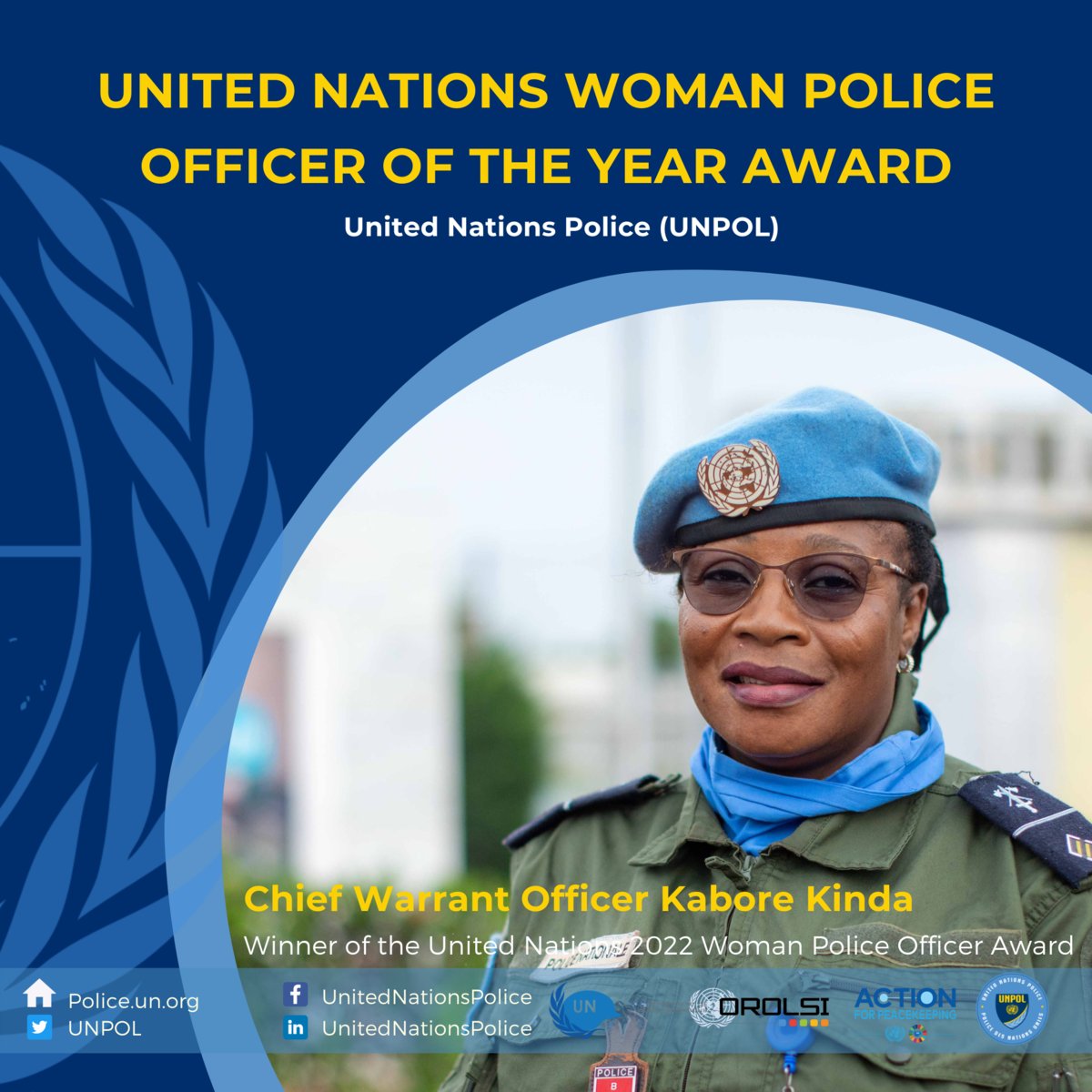 United Nations on Twitter: "Congratulations to Chief Warrant Officer Kabore Kinda of Burkina ...