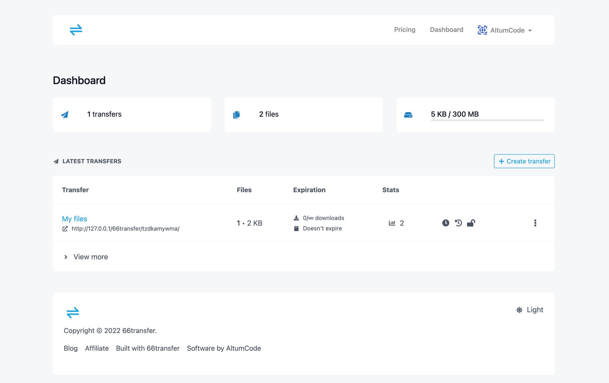 AltumCode on Twitter: "New project reveal ️ 🤫 "66transfer" https://t.co/pL6iBvzX7B" / Twitter