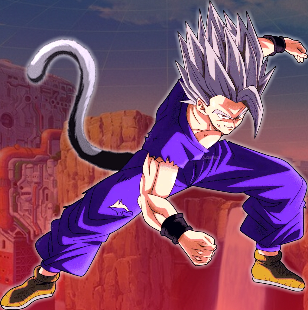 Kid Gohan With Tail
