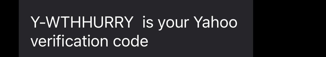 jmwFILMS on Twitter: "I got the rarest verification code. @Yahoo trying to rush me lol https://t ...