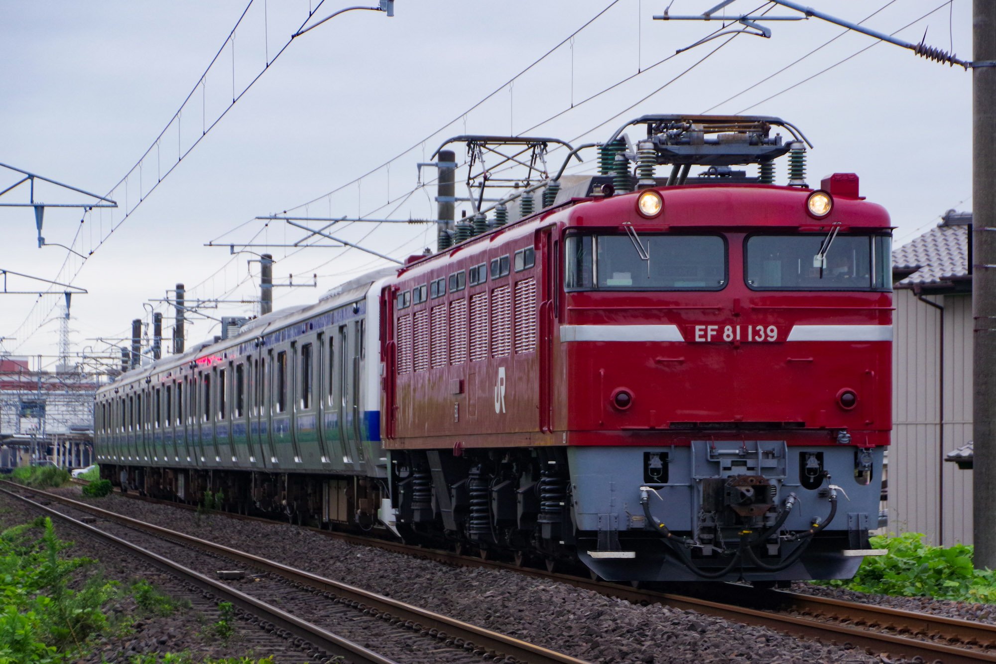 HEROMO🇺🇦(線路際蹲人・鉄模人) on Twitter: "常磐線 配9521レ？ EF81 139[尾]+E531系K455[水カツ ...