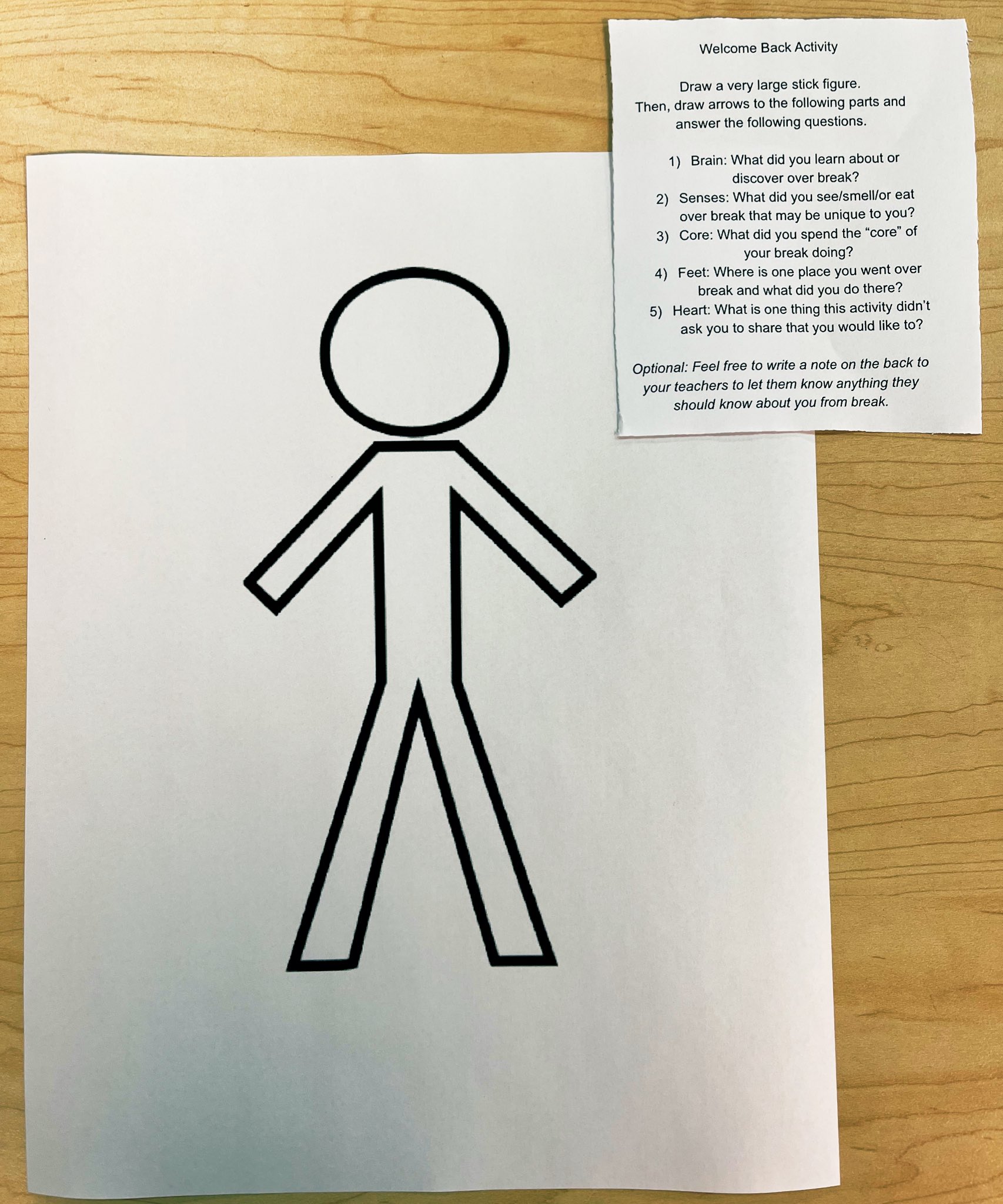 Stick Figure Student Writing