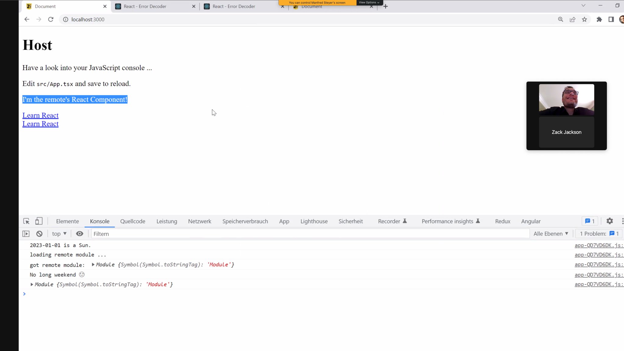 Zack Jackson on Twitter: "OMFG IT WORKS! Native Federation, React, ESM, #esbuild # ...