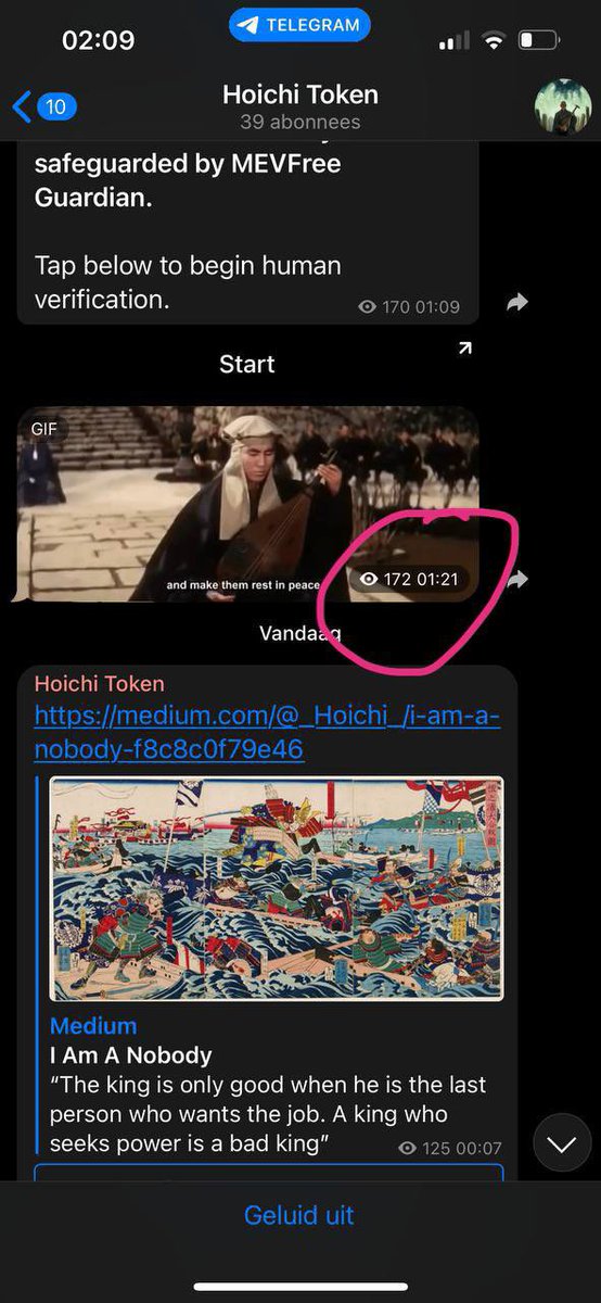DeFiNitely on Twitter: "A gif is posted in the token's telegram https://t.me/HoichiToken 6 ...