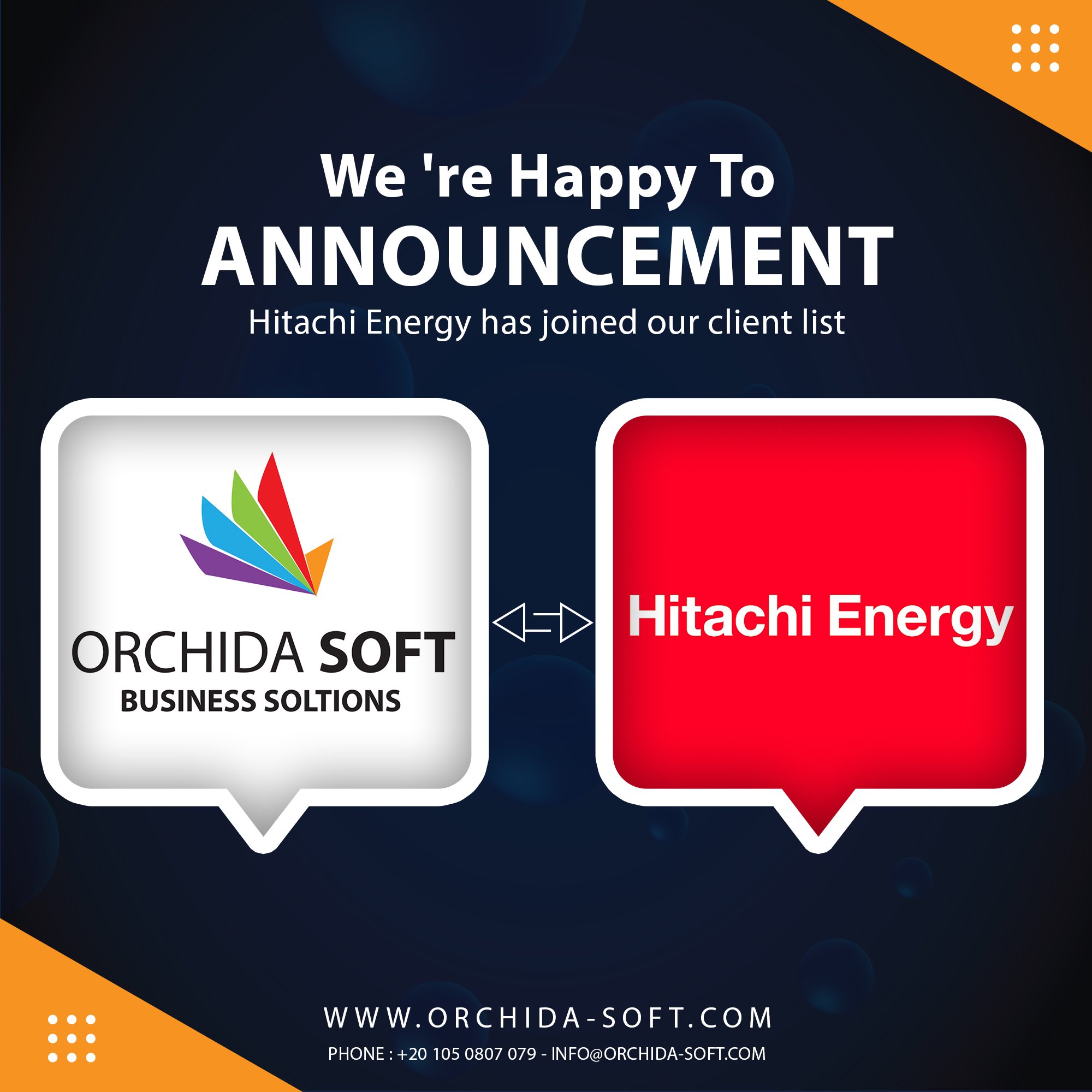 Orchida Soft on Twitter: "We are happy to announce our new client, 𝐎𝐫𝐜𝐡𝐢𝐝𝐚 𝐒𝐨𝐟𝐭 will provide to ...