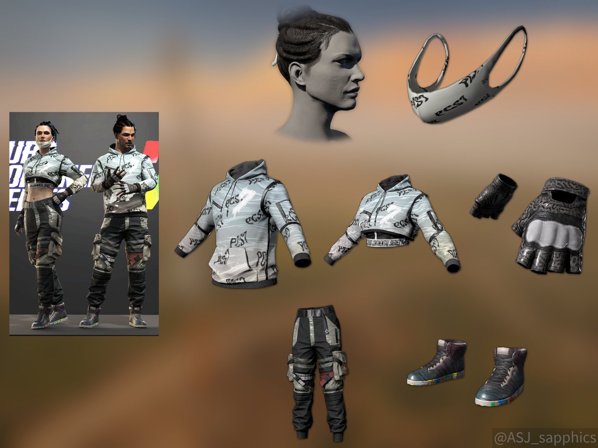 sapphics 🏳️‍🌈 on Twitter: "[6/7] • PUBG Continental Series 7: - Outfit set and hairstyle - Level ...