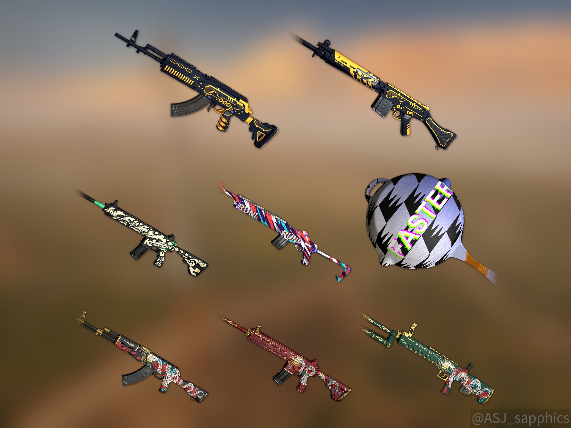 sapphics 🏳️‍🌈 on Twitter: "[7/7] • [BATTLESTAT] Stinger - Beryl M762, SLR • Hit & Run - M416 ...