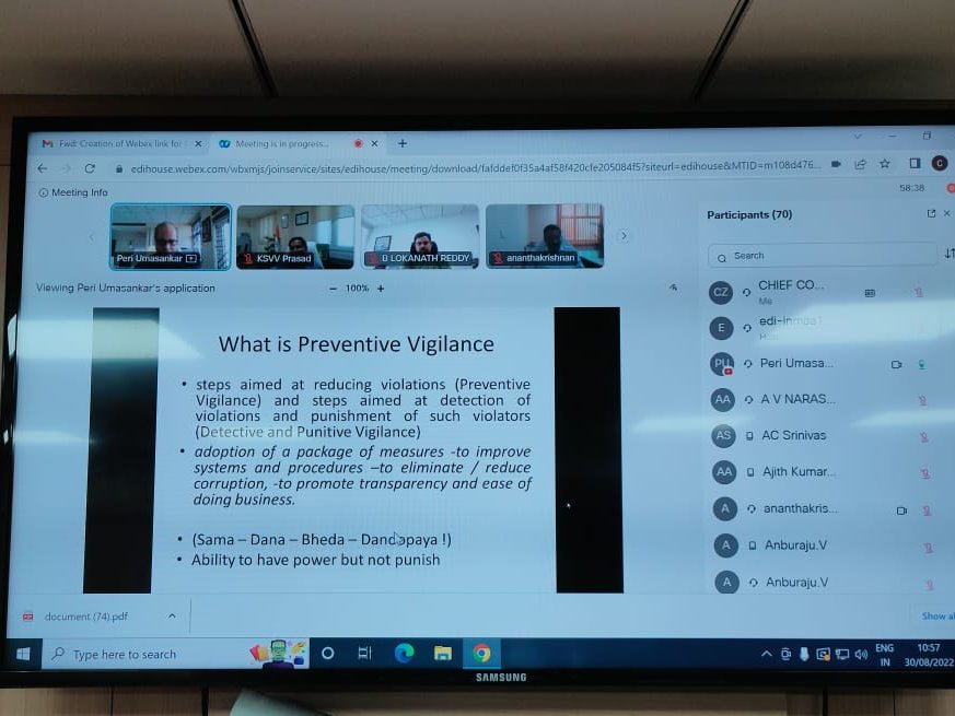 Chennai Customs on Twitter: "An online session on 'Strengthening of Preventive Vigilance in ...