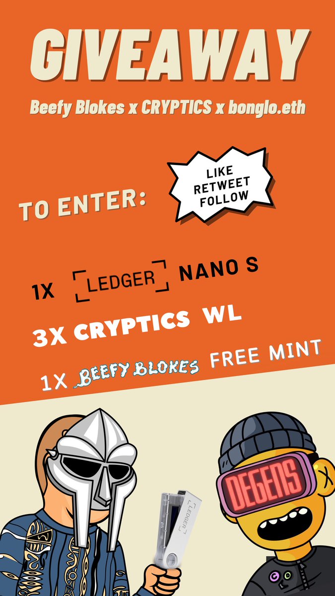 Beefy Blokes on Twitter: "💪HUGE GIVEAWAY💪 Beefy Blokes & Cryptics have partnered up to giveaway ...