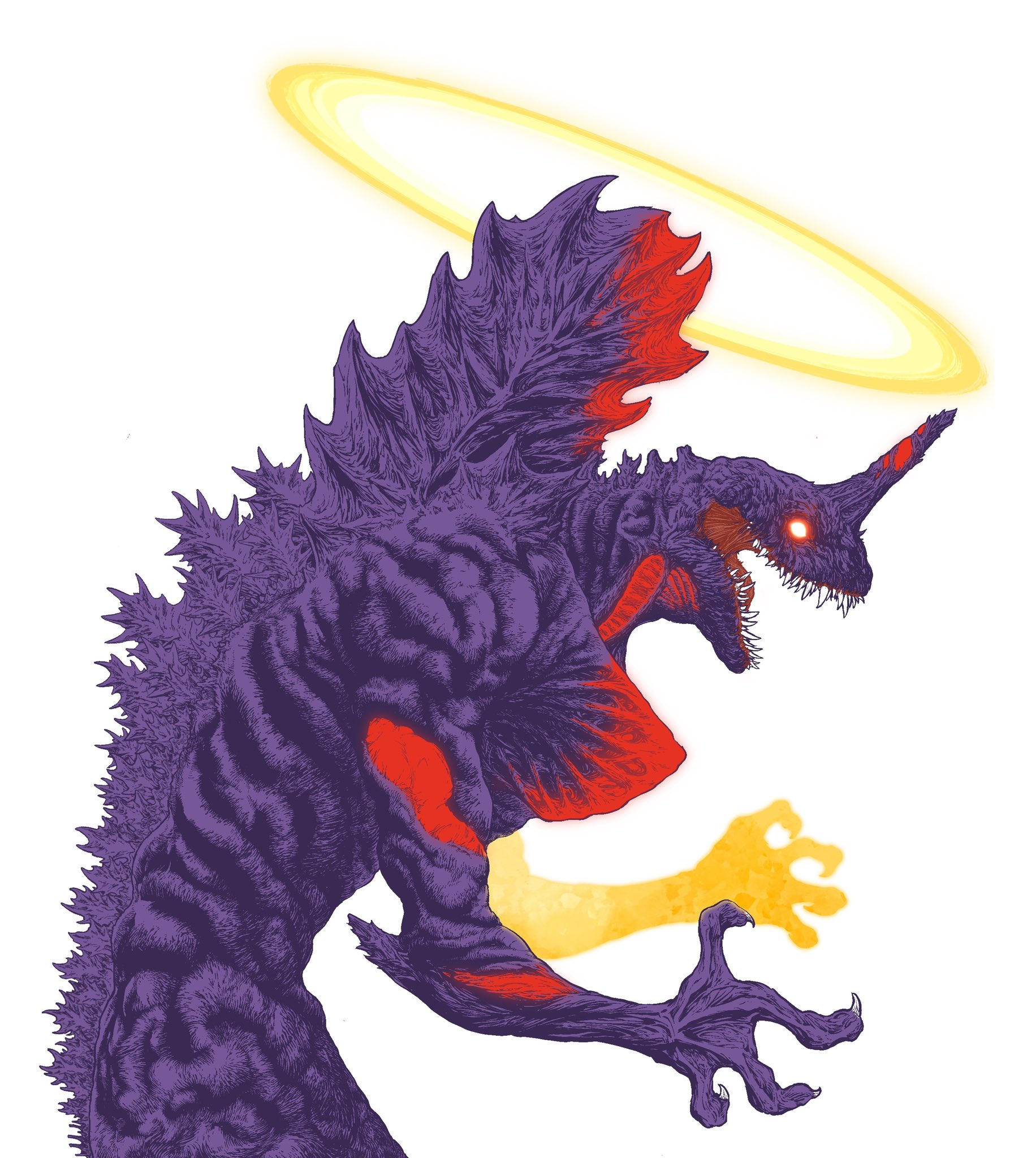 Godzilla, Eva 01, Ultraman, Godzilla, Kamen Rider 1, And More (neon ...