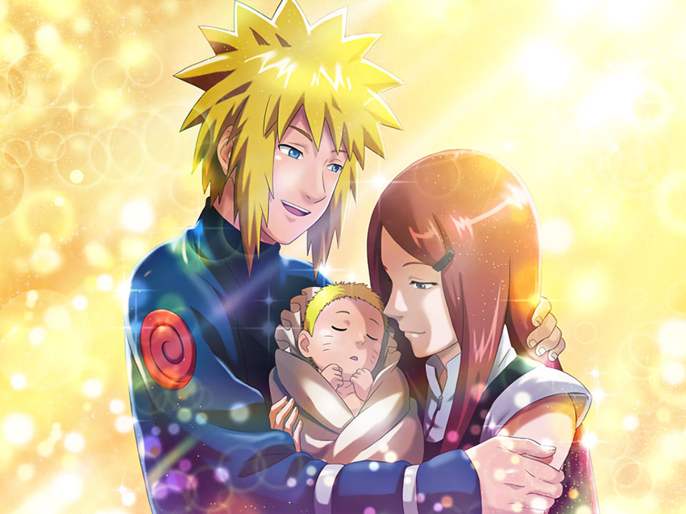 Naruto As A Baby And His Parents