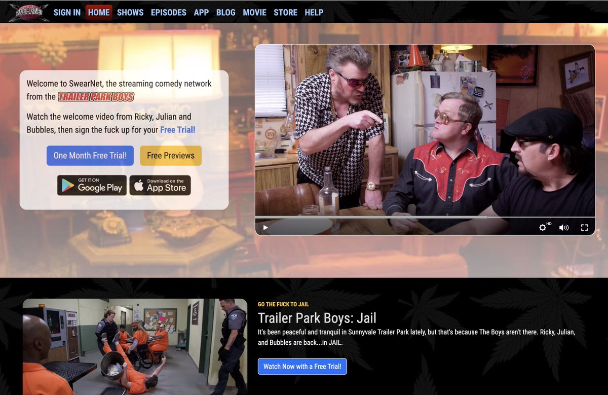 Trailer Park Boys on Twitter: "Wanna get a FREE MONTH of SwearNet?! We've given http://SwearNet ...