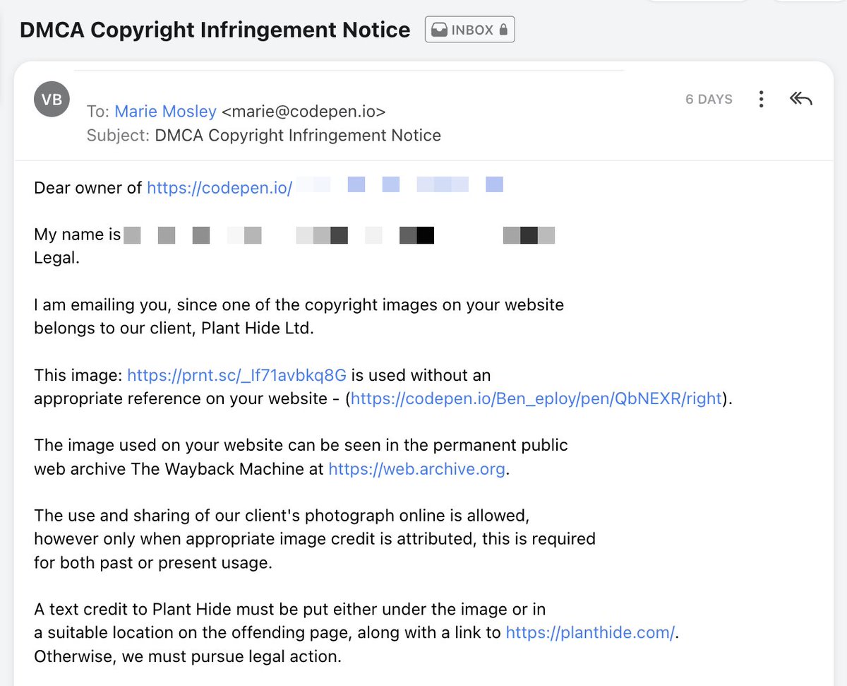 Copyright Infringement Notice