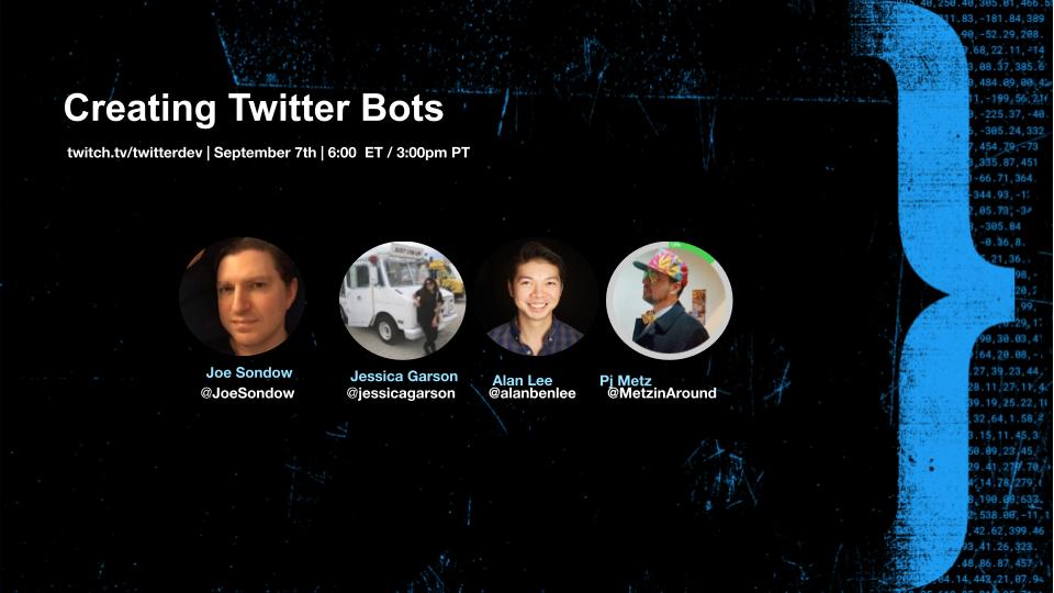 TW Pornstars - Twitter Dev. Twitter. 📢Tomorrow! Join @jessicagarson, @alanbenlee, and special. 7 ...