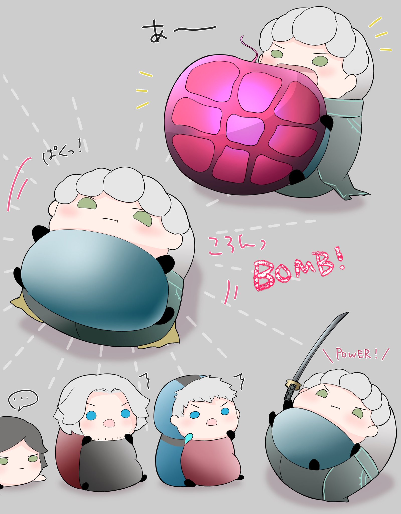 *Jun - Vergil bean’s round body🍎 JUN🌺🏖原稿中(1冊目) on Twitter#DMC5 - Plurk