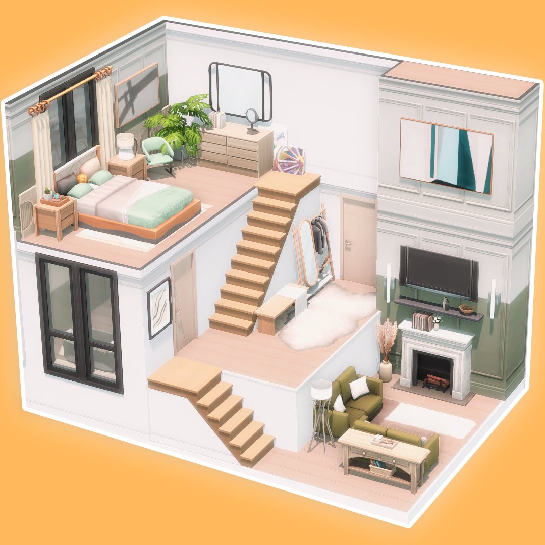 Unique Floor Plans Sims 4 Family Summer House || No CC | Patreon