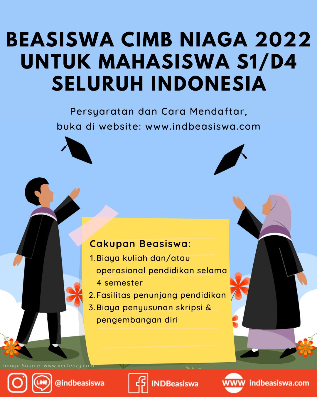 INDBeasiswa on Twitter: "🎓 BEASISWA CIMB NIAGA 2022 UNTUK MAHASISWA S1/D4 SELURUH INDONESIA Buat ...