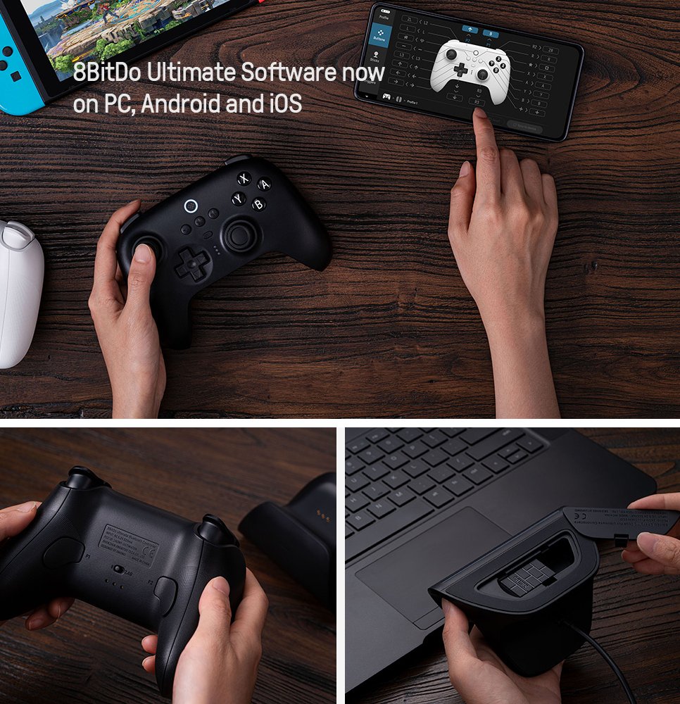 Wario64 on Twitter: "8Bitdo Ultimate Bluetooth Controller with Charging Dock, Bluetooth ...