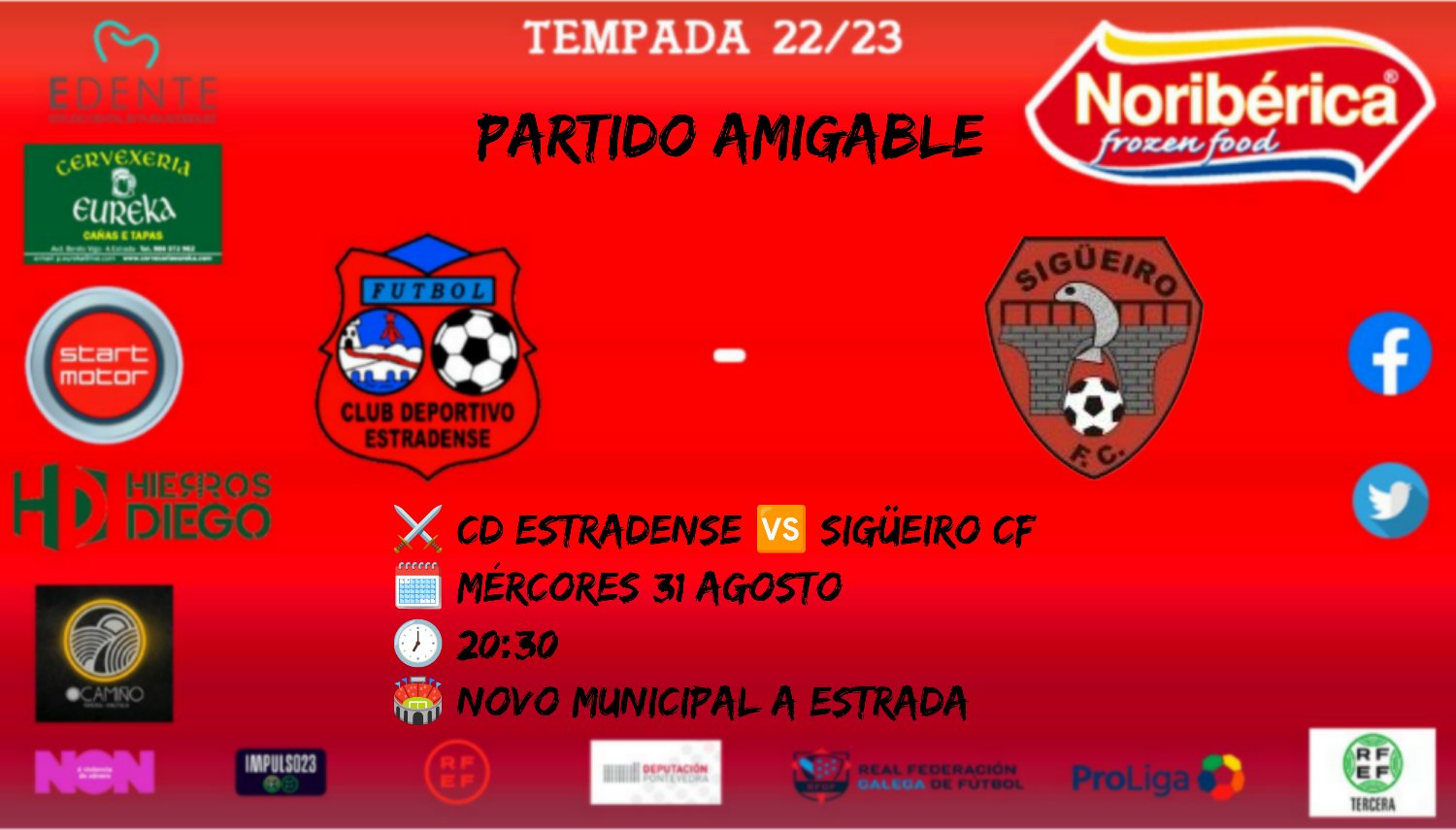 CD Estradense Oficial on Twitter: "CD ESTRADENSE 🔴⚪ | PRETEMPADA 👉 Recordade que mañá temos ...